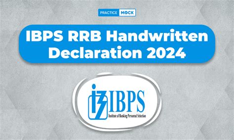 Ibps Rrb Handwritten Declaration 2024 Check All Details