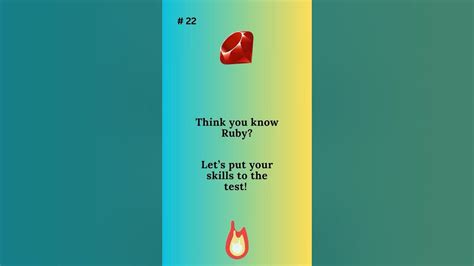 Quiz 22 Think You Know Ruby Prove It 🧠🔥programming Quiz Shorts Education Facts Ruby