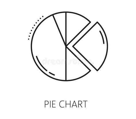 Business Data Analytics Pie Chart Line Icon Stock Illustration