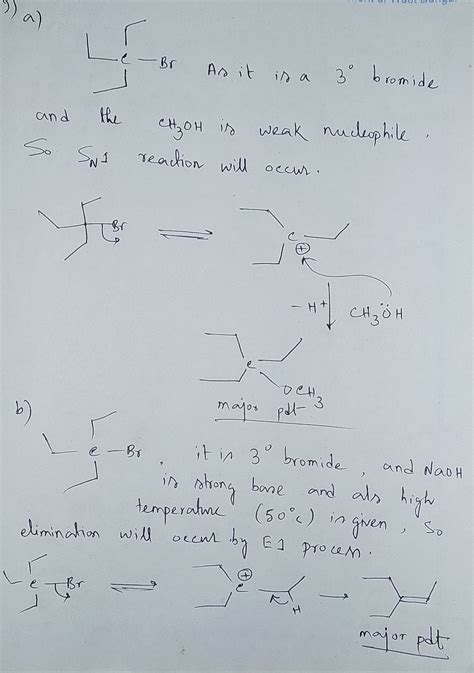 [solved] 9 Draw The Major Product Of The Following Reactions Also Course Hero