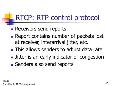 Ppt Rtp A Transport Protocol For Real Time Applications Powerpoint