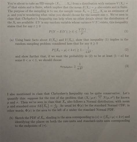 Solved You Re About To Take An IID Sample X1 Xn From A Chegg Com