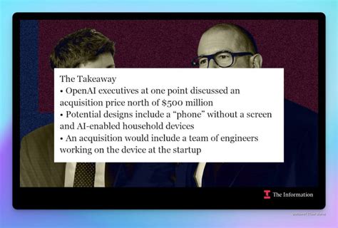 the information reports openai recently discussed acquiring an ai