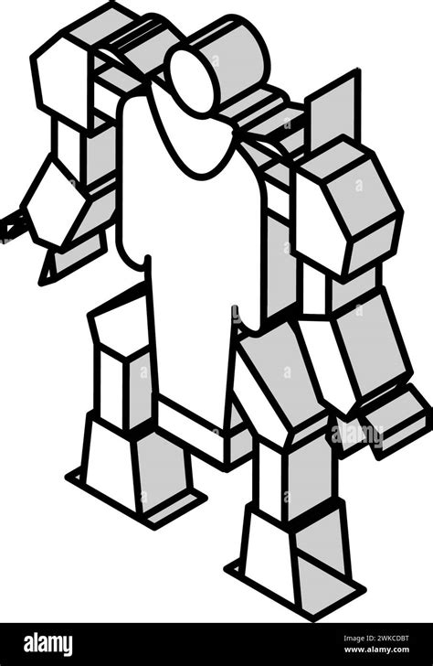 Augmenting Robot Isometric Icon Vector Illustration Stock Vector Image And Art Alamy