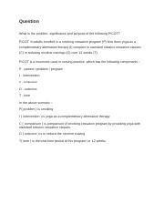 What Is The Problem Significance And Purpose Of The Following PICOT PICOT In Adults Enrolled In