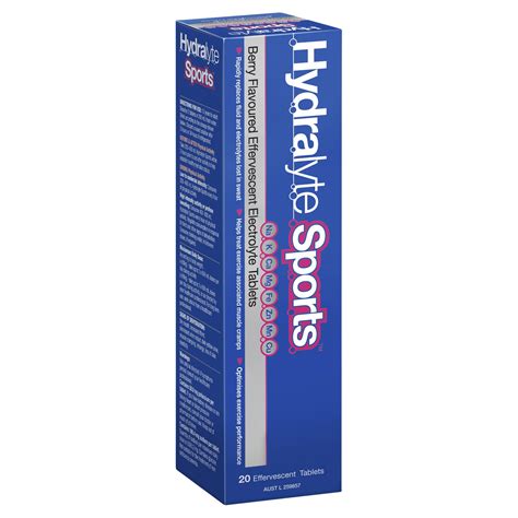 Hydralyte Sports Effervescent Tablets Berry 20 Tablets