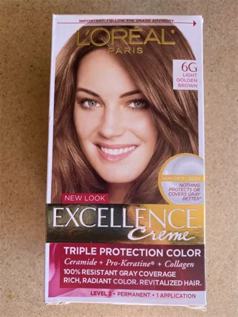 Loreal Paris Excellence Creme Permanent Hair Color 6g Light Golden