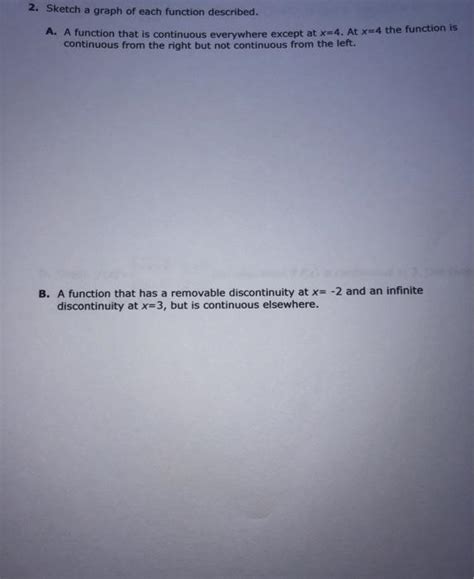 Solved 2 Sketch A Graph Of Each Function Described A A