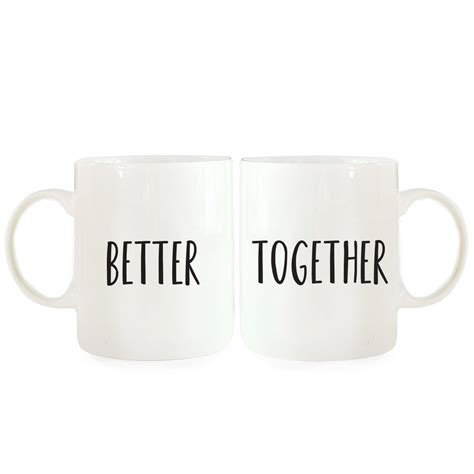 Funny Couples Ceramic Coffee Mugs Better Together His And Hers