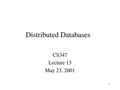 Ppt Distributed Databases Powerpoint Presentation Free Download Id