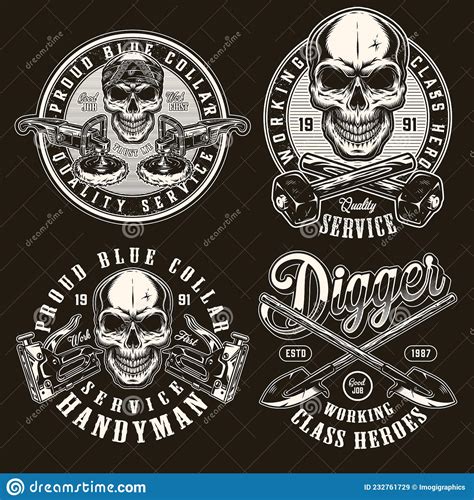 Working Class Logo Sacred Heart Skinhead Tattoo Template Vector