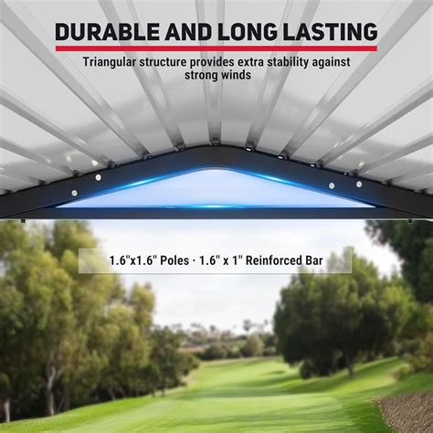 26mo Finance Metal Carports 12x20 Outdoor Garage Car Port With