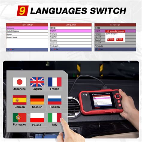 Launch X431 Crp123 Obd2 Professional Automotive Scanner Engine Abs Srs At Code Reader Car