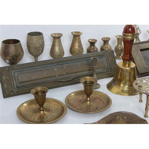 A Large Lot Of Brass Ware