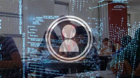 Animation Of Data Processing Over Caucasian Teacher Teaching Two Diverse Girls At School Stock