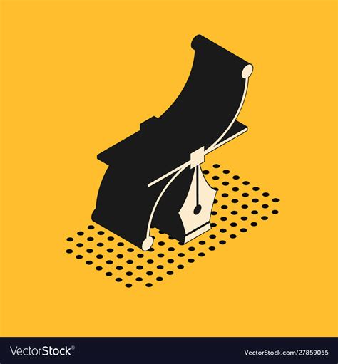 Isometric Bezier Curve Icon Isolated On Yellow Vector Image