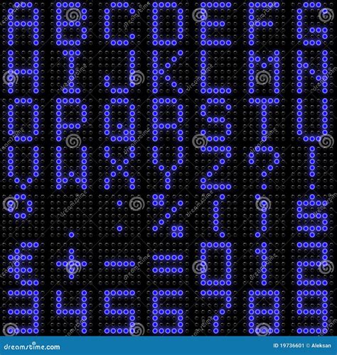 3d Dot Matrix Font With Reflection Stock Image Image 19736601