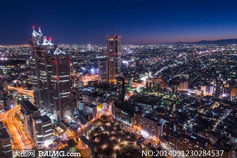 日本东京城市繁华夜景摄影高清图片 大图网图片素材
