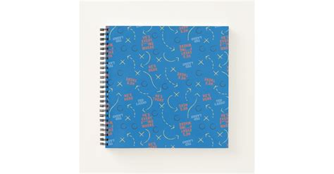 Ted Lasso Hes Here Hes There Playbook Pattern Notebook Zazzle