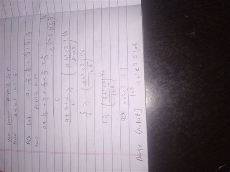 Let A B And C Be Positive Real Numbers Such That A B C Then Range Of A