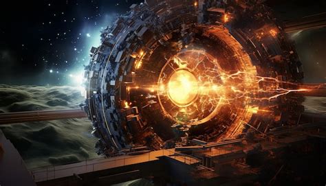 Premium Ai Image A Large Particle Collider Shown Under Lake Geneva And The Swiss Alps At Cern