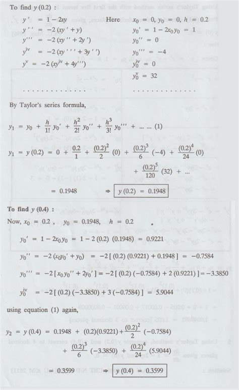taylor s series method solved example problems