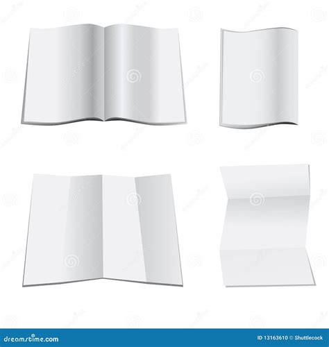 White Blank Paper Magazine Stock Vector Illustration Of Magazine