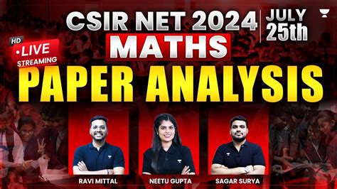 Csir Net Mathematics 2024 Paper Analysis Csir Net Maths 2024 Exam