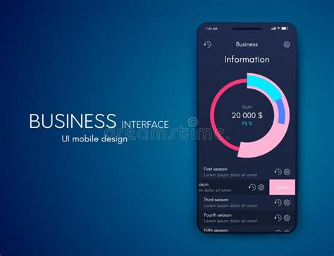 Mobile Application Interface Ui Design Stock Vector Stock Vector Illustration Of Device