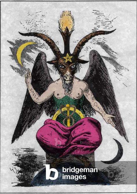 Image Of Representation Of The Baphomet A Monster With A Goat Head By Anonymous