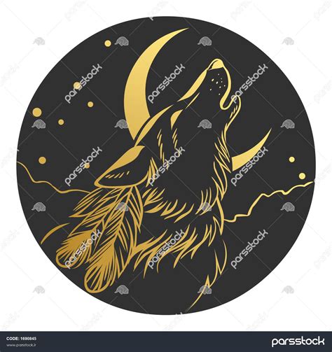 سر گرگ زوزه کش طرح خالکوبی طراحی لوگو تصویر برداری 1690845