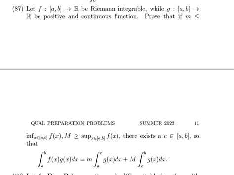 solved 87 let f [a b]→r be riemann integrable while