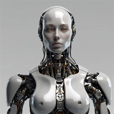 An Abstract 3d Background Of Ai Front View Robot Premium Ai Generated Image