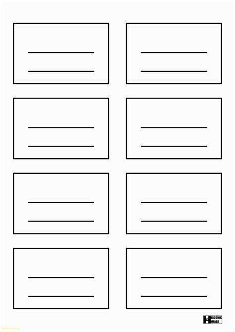 Printable 4x6 Index Card Template Cards Design Templates
