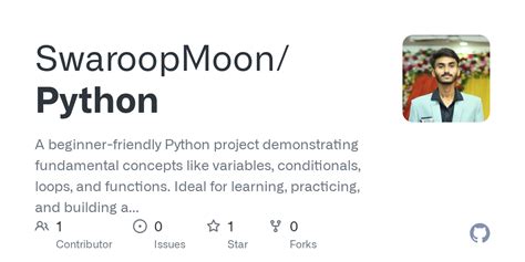 Github Swaroopmoonpython A Beginner Friendly Python Project