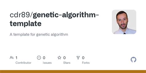 Github Cdr Genetic Algorithm Template A Template For Genetic Algorithm
