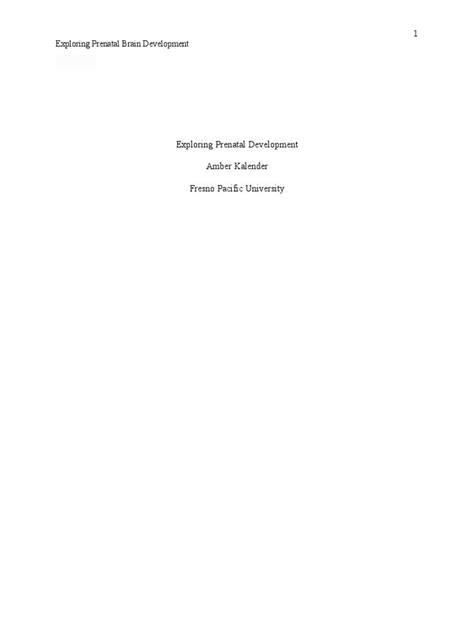 Exploring Prenatal Brain Development Pdf Prenatal Development Fetus