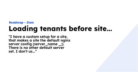 Loading Tenants Before Site Config Creates Conflicts Ploi Roadmap
