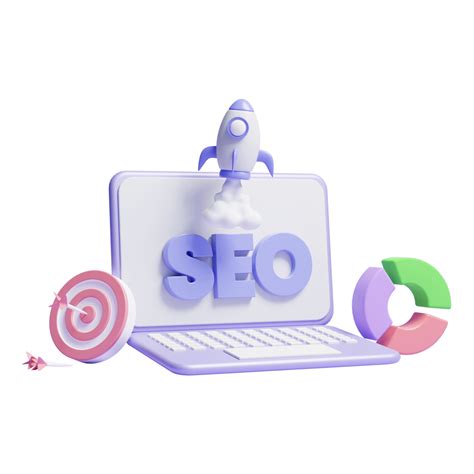 Seo Optimization Concept Icon With Business Graph And Flying Rocket Space Or 3d Business Seo