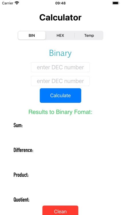 Binary Calculator Dec To Bin By Tru Thanh Le