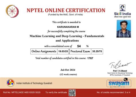 Nptel Continuouslearning Newskills Professionaldevelopment Grateful Achieved Karunakaran M