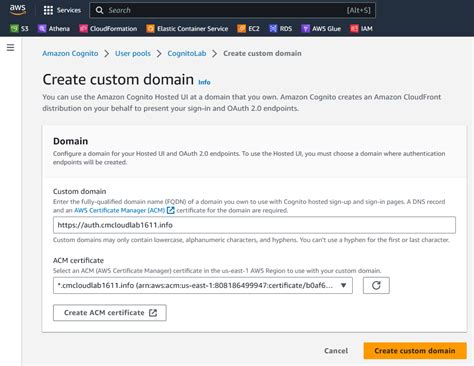 Configuring A Custom Domain With Cognito README Md At Main Kevonne