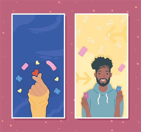 Man And Hand With Sexual Icons Vector Art At Vecteezy