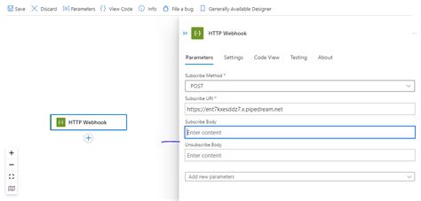 Webhook Testing Webhook As A Trigger And Action · Issue 1987 · Azurelogicappsux · Github