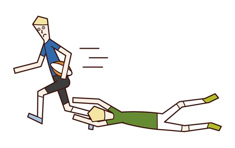 러닝 럭비 선수남성의 일러스트 무료 일러스트 소재집 Kukukeke