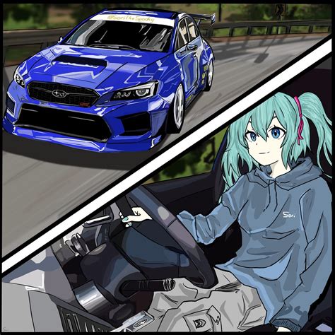 I Drew Miku Drawing My Favorite Car 💙 Sorithespooky On Twitter R