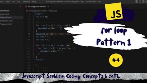 4 Javascript Seekhien Javascript For Loops Creating A Square Star