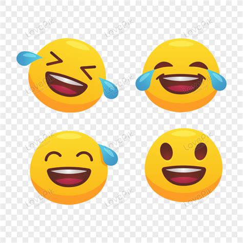 만화 재미 있는 이모티콘 세트 Png 일러스트 무료 다운로드 Lovepik