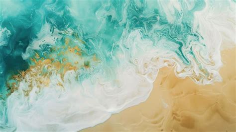 Azure Water Creating Beautiful Patterns As Wind Waves Crash On The