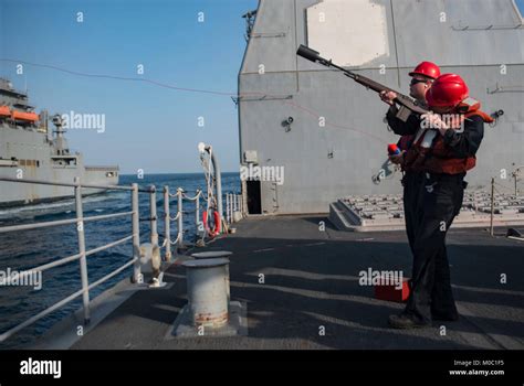 Arabian Gulf Jan 5 2018 Gunners Mate Seaman Tyler Pilon Shoots A